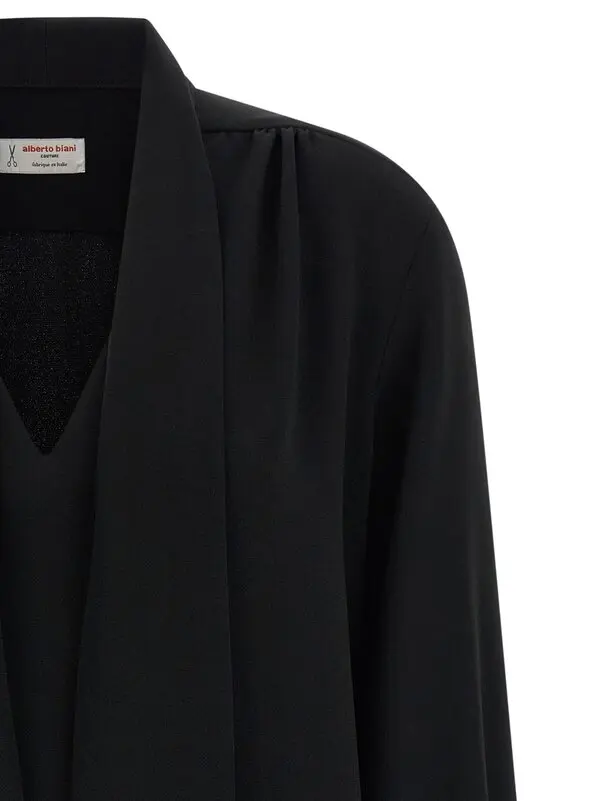 Alberto Biani Lavallière Neck Blouse