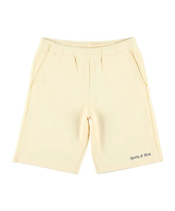 SPORTY  RICH Sporty & Rich Elastic Waist Shorts With Logo Detail