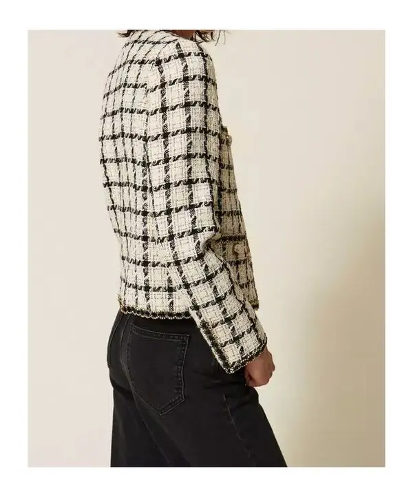 TWINSET Checked Bouclé Jacket