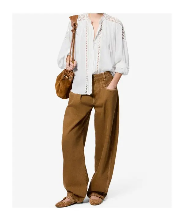 Isabel Marant Étoile Pleated Linen-blend Blouse