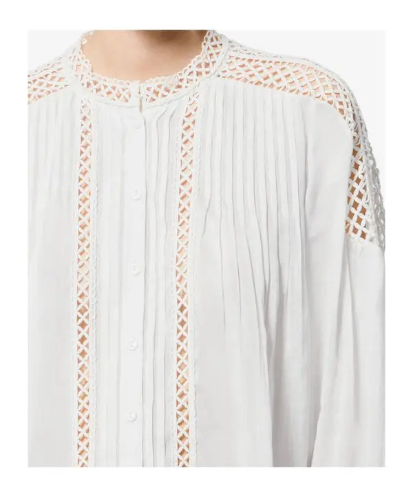 Isabel Marant Étoile Pleated Linen-blend Blouse