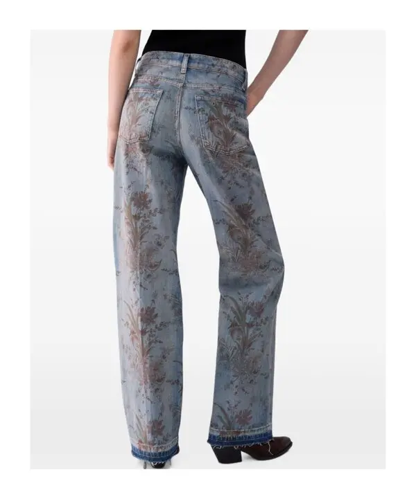 Liu Jo Floral Print Straight-leg Jeans