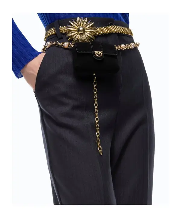 Pinko Stretch Wool-blend Cigarette Trousers