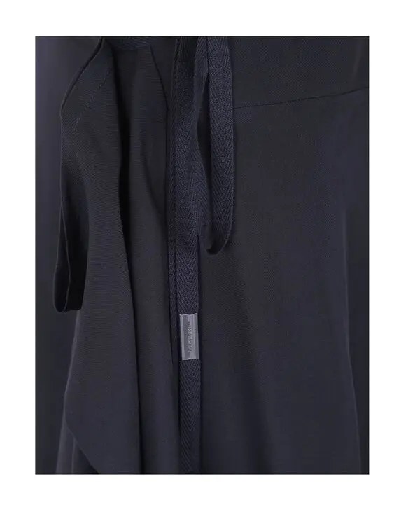 ANN DEMEULEMEESTER Asymmetric Midi Skirt - Black