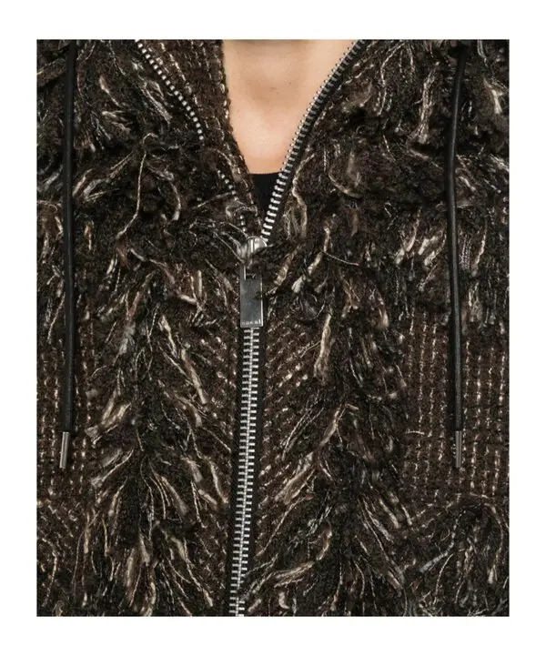 Sacai Fringe-trimmed Hooded Jacket
