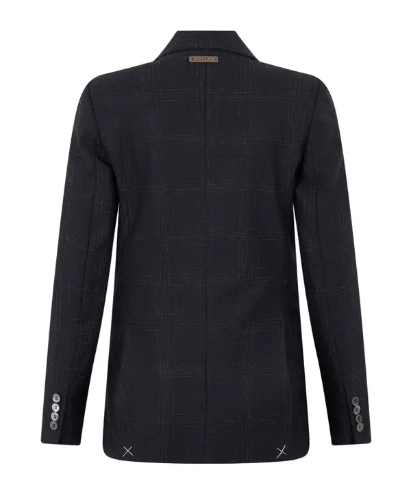 Peserico Double-breasted Checked Jacket