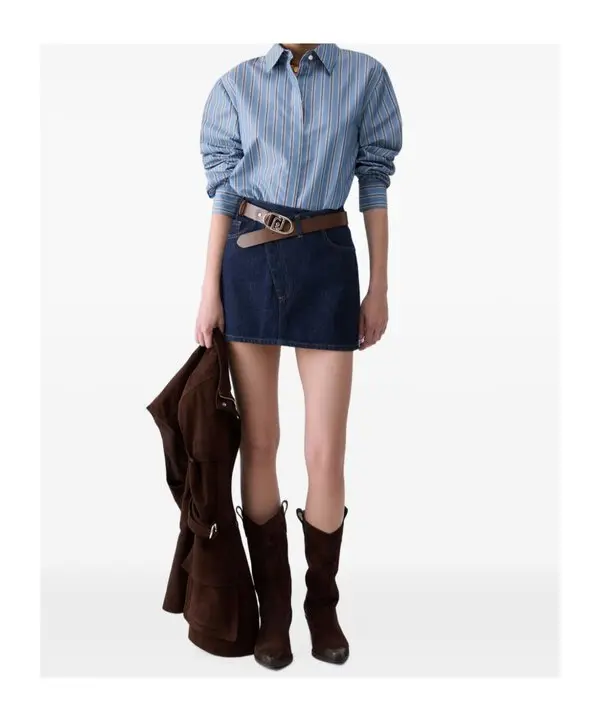 Liu Jo Asymmetric Denim Mini Skirt