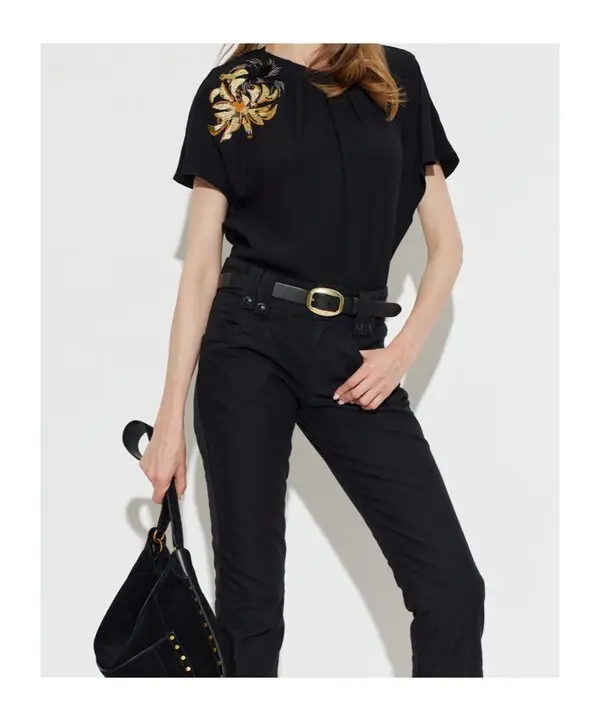 Isabel Marant Étoile Embellished Crewneck Short Sleeve T-shirt