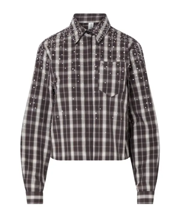 Liu Jo Check Fabric Shirt - Brown Check Pattern