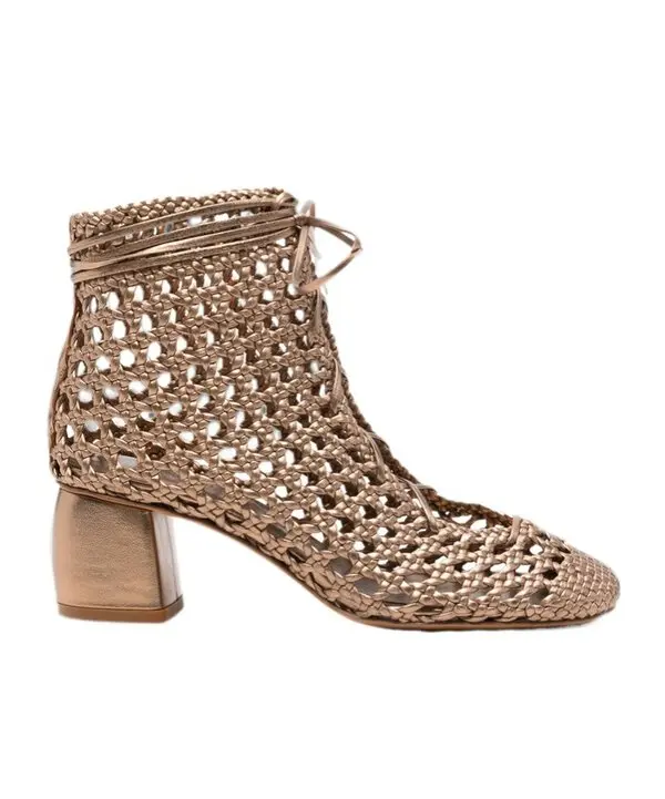 FORTE_FORTE Round-toe Ankle Boots - Bronze