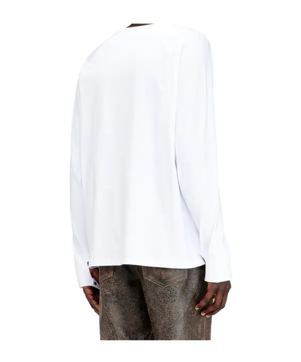 DIESEL® T-kristian Raglan Long-sleeve T-shirt - White