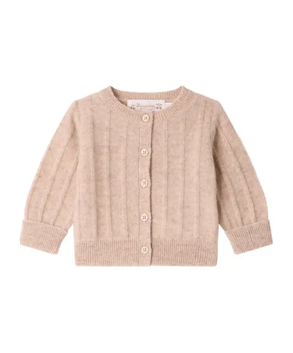 Bonpoint Leander Cable-knit Cardigan