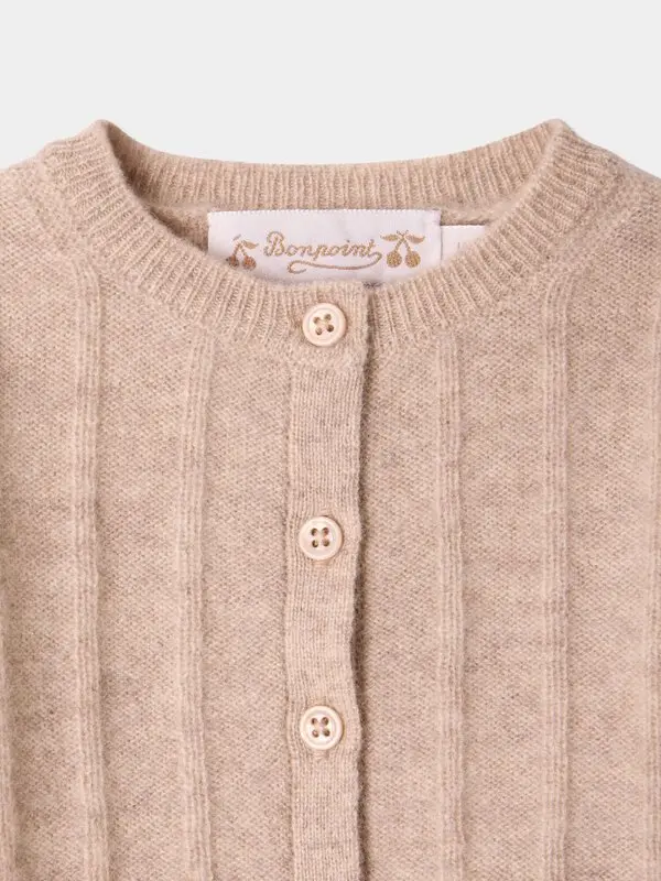 Bonpoint Leander Cable-knit Cardigan