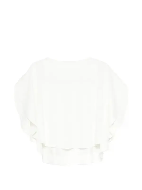 Issey Miyake Pleated Top - White