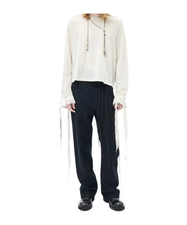 ANN DEMEULEMEESTER Brushed-wool Trousers
