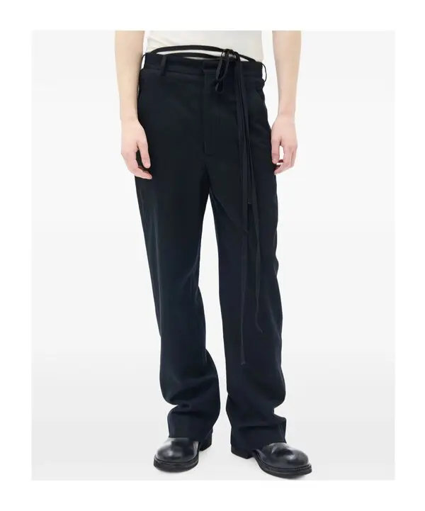 ANN DEMEULEMEESTER Brushed-wool Trousers