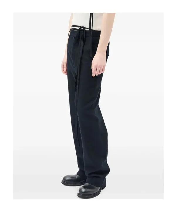 ANN DEMEULEMEESTER Brushed-wool Trousers