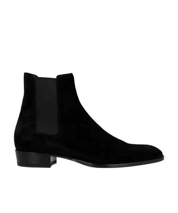 Saint Laurent Wyatt Ankle Boots - Black