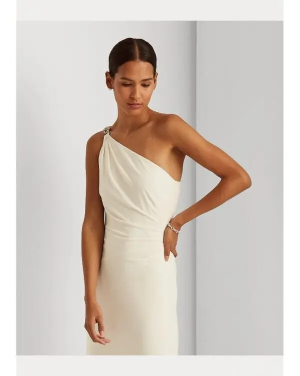 Ralph Lauren One-shoulder Embellished Maxi Dress