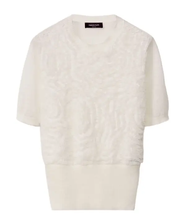 Fabiana Filippi Short Sleeve Crewneck Top