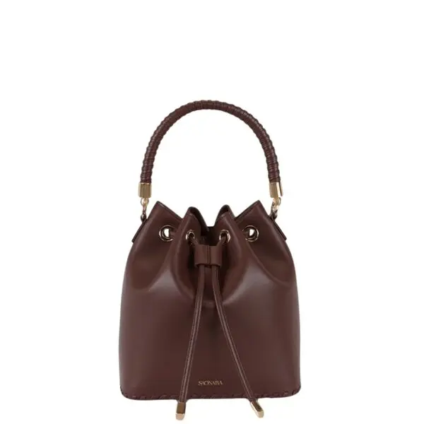 SAONARA BRAND Bucket Bag Chocolat Leather