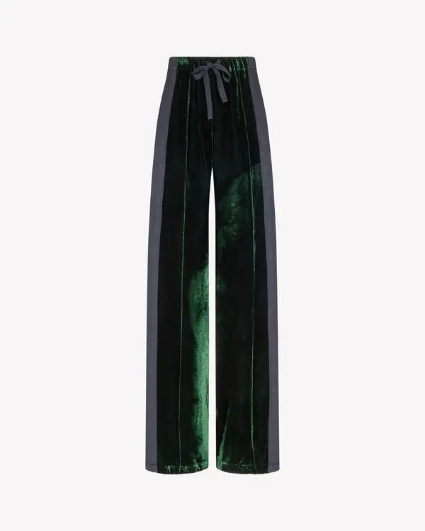 Serena Bute Velvet Jogger - Green