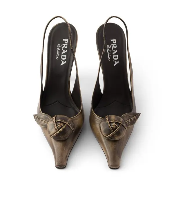 Prada Leather Slingback Pumps