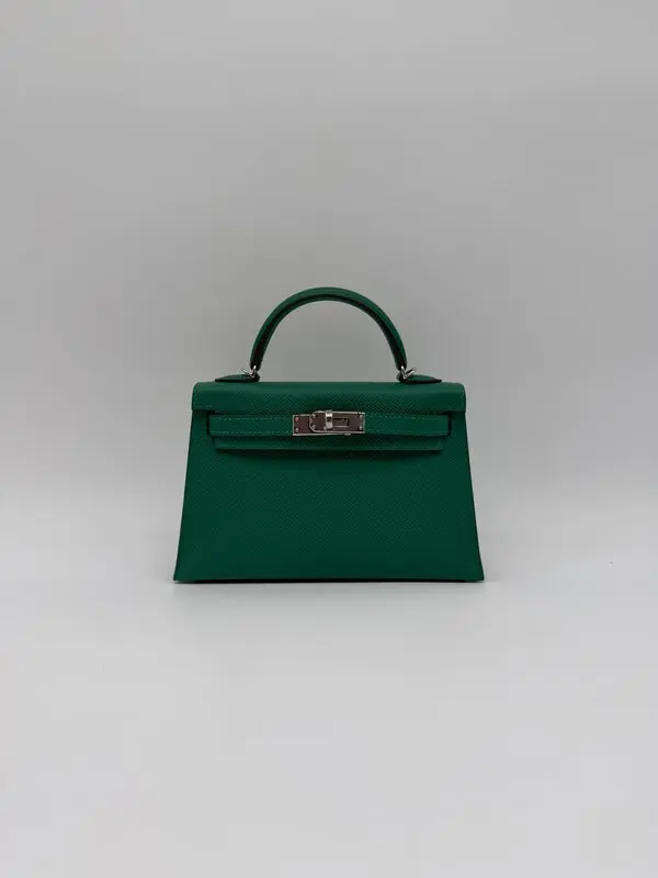 Hermès Mini Kelly 20cm Vert Vertigo Epsom Leather Palladium Hardware