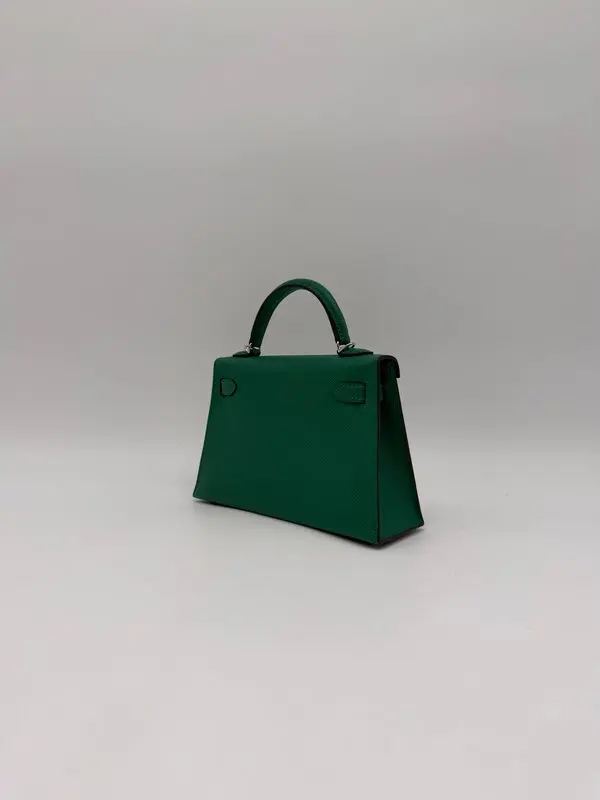 Hermès Mini Kelly 20cm Vert Vertigo Epsom Leather Palladium Hardware