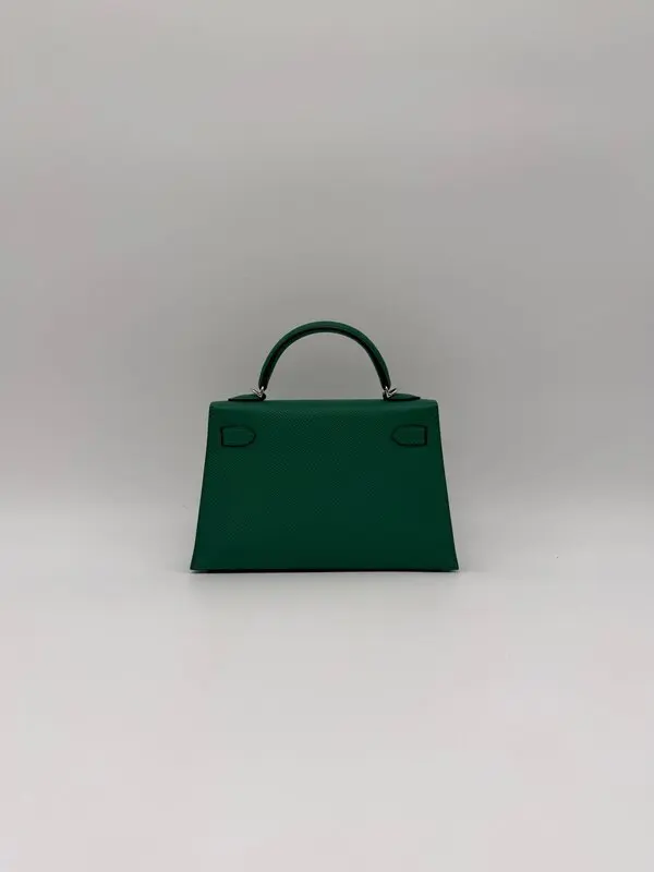 Hermès Mini Kelly 20cm Vert Vertigo Epsom Leather Palladium Hardware