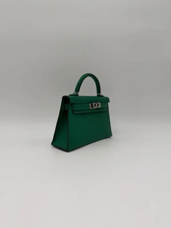 Hermès Mini Kelly 20cm Vert Vertigo Epsom Leather Palladium Hardware