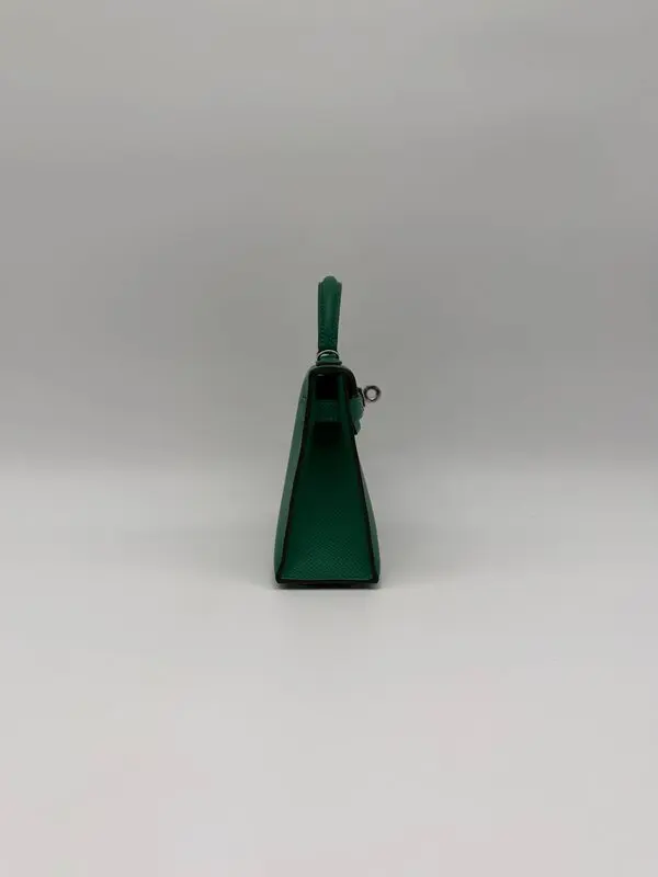 Hermès Mini Kelly 20cm Vert Vertigo Epsom Leather Palladium Hardware