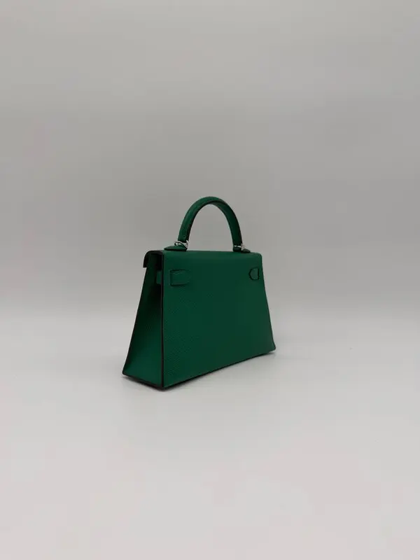 Hermès Mini Kelly 20cm Vert Vertigo Epsom Leather Palladium Hardware