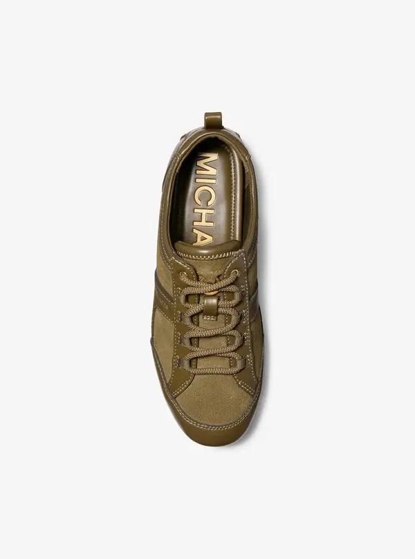 Michael Kors Keely Tassel Suede Trainer - Green