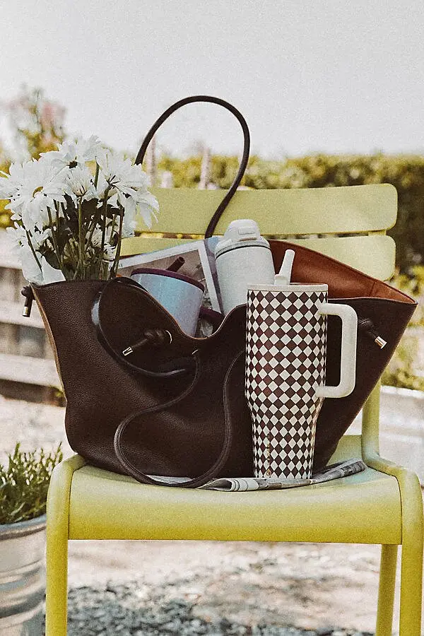 Maeve Pebbled Faux-leather Tote