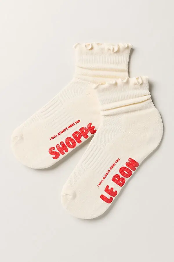 LE BONNE SHOPPE Ruffle Socks - Ivory