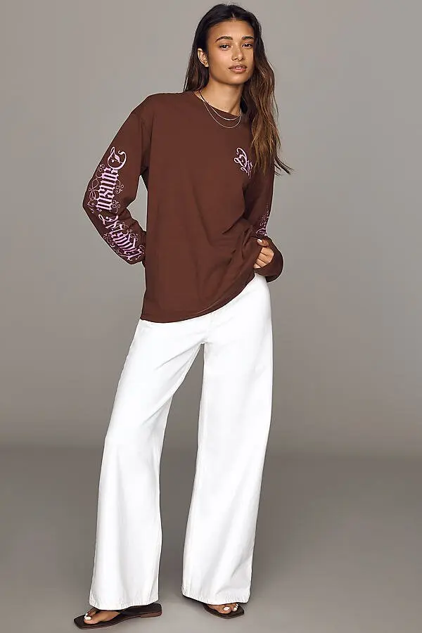 DAMSON MADDER Long Sleeve Cotton Graphic T-shirt