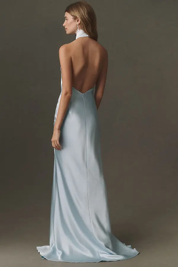 SAU LEE Michelle Gown High Neck Gown