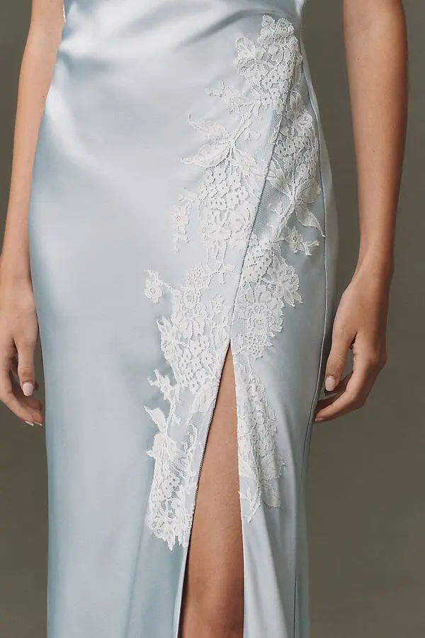 SAU LEE Michelle Gown High Neck Gown