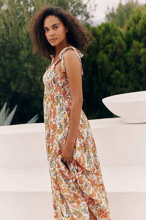 RO'S GARDEN Reece 100% Cotton Midi Dress