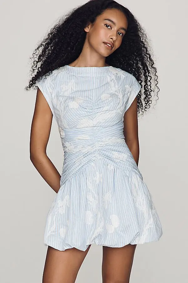 AMUR Rowyn Ruched Bubble Dress
