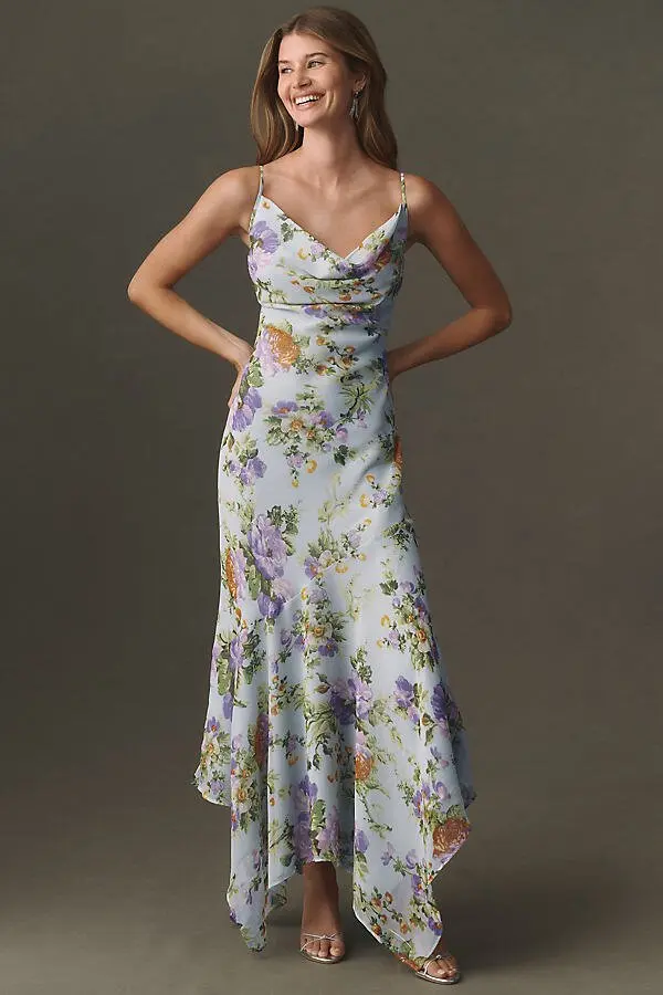 Bhldn Scoop-neck Chiffon Maxi Dress