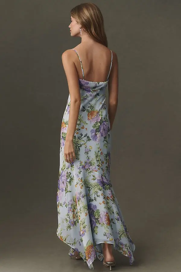 Bhldn Scoop-neck Chiffon Maxi Dress