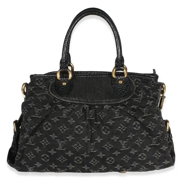 LOUIS VUITTON Monogram Denim Neo Cabby Mm - Black
