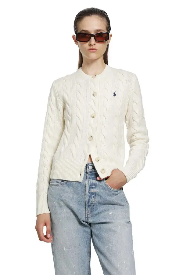 Polo Ralph Lauren Cable-knit Wool-cashmere Cardigan