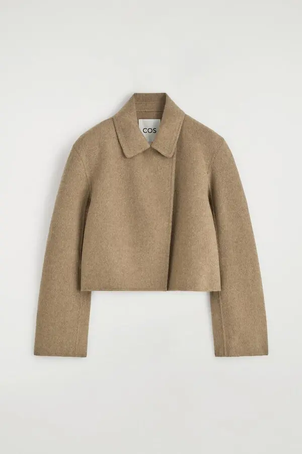 Cos Oversized Cropped Double-faced Wool Jacket