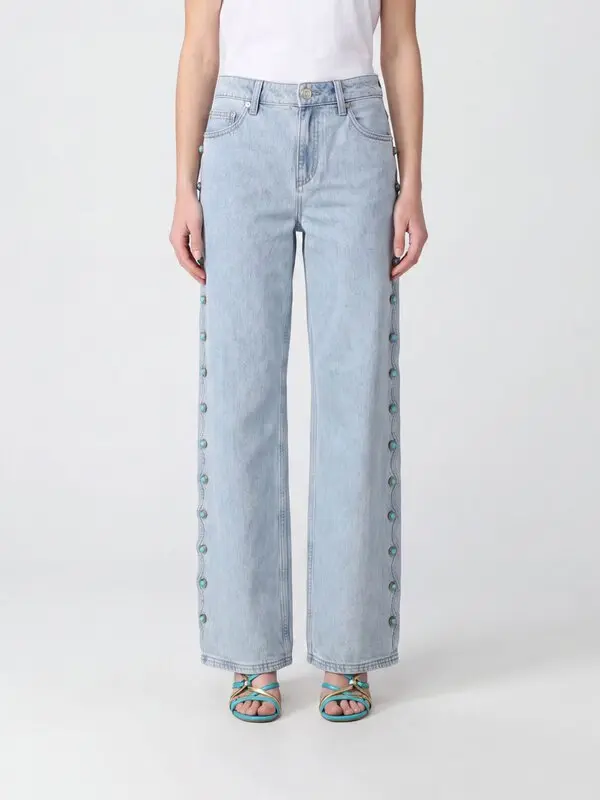 Cult Gaia Elphie Embroidered Wide-leg Jeans