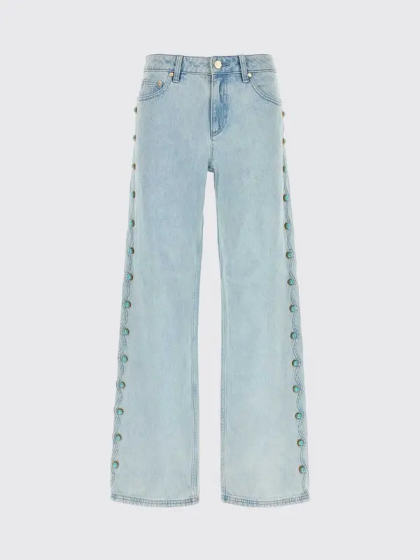 Cult Gaia Elphie Embroidered Wide-leg Jeans
