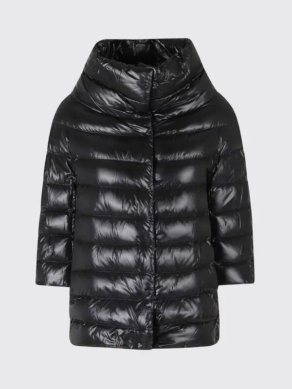 Herno Water-repellent Quilted Puffer Jacket With High Neck - Black