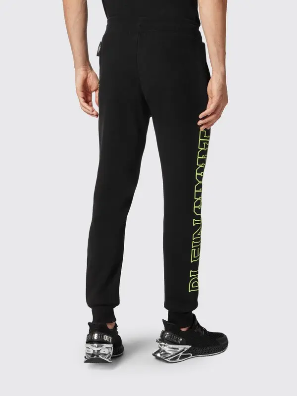 PLEIN SPORT Joggers With Graphic Detail - Black